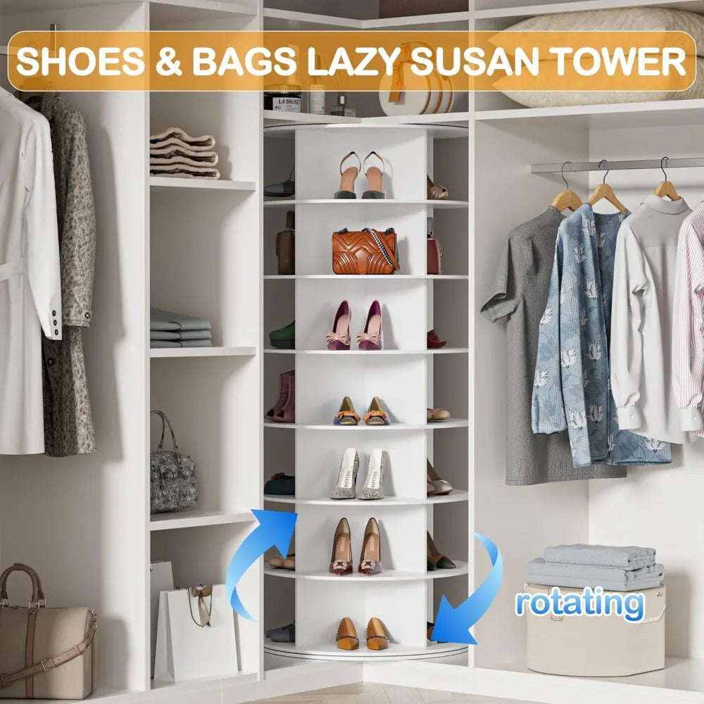 Vertically Rotating Shoe Rack – Space-Saving, Modern & 360° Organizer ...